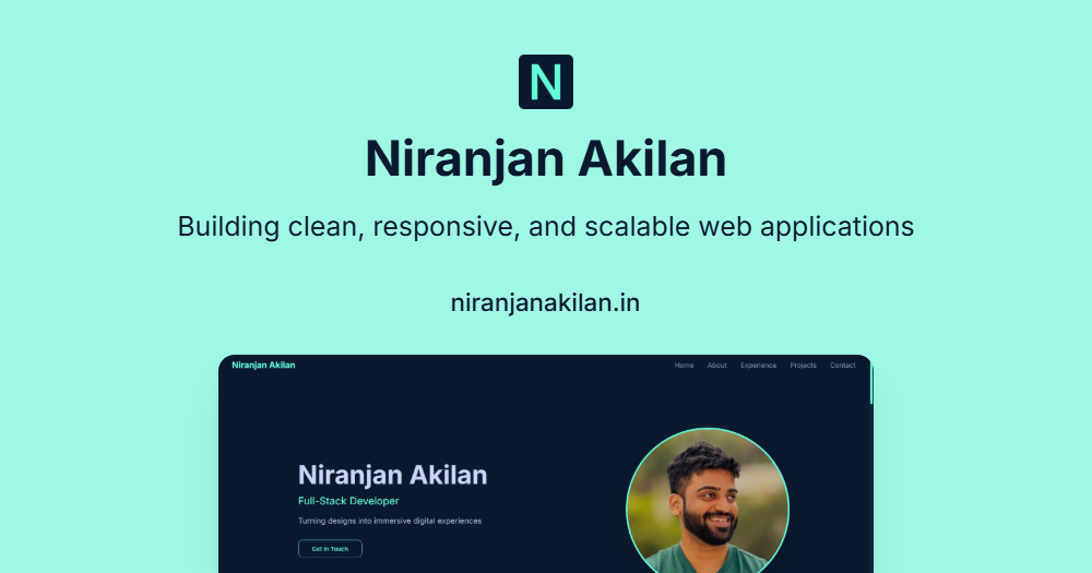 Niranjan Akilan - Full-Stack Developer